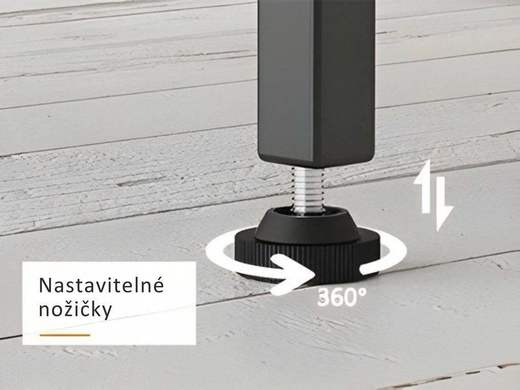 Odkládací stolek Houseland Vantim hnědý/černý