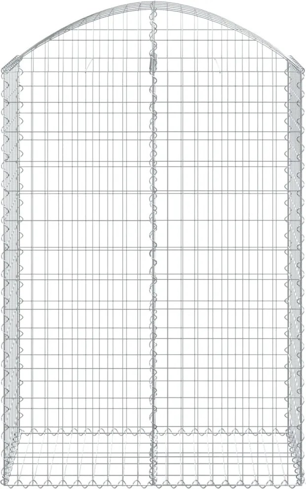 Klenutý gabionový koš 100 x 50 x 140/160 cm pozinkované železo 153437