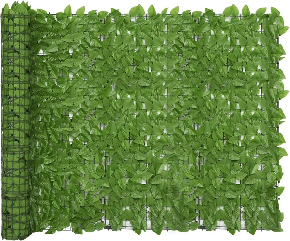 Balkonová zástěna se zelenými listy 300 x 150 cm 3216425