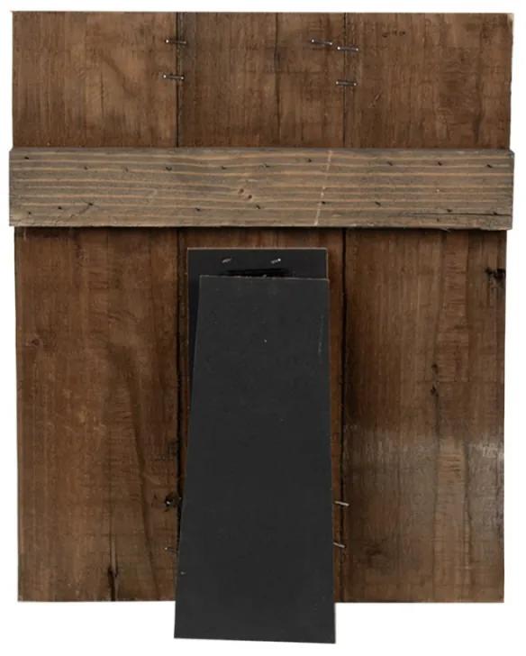 Dřevěný fotorámeček Dirk-jan v rustikálním stylu s klipem – 25x3x32 cm