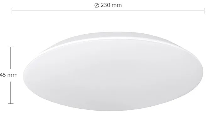 Solight LED osvětlení Adrano s ochranou proti vlhkosti, IP54, 12W, 1020lm, 3CCT, 23cm
