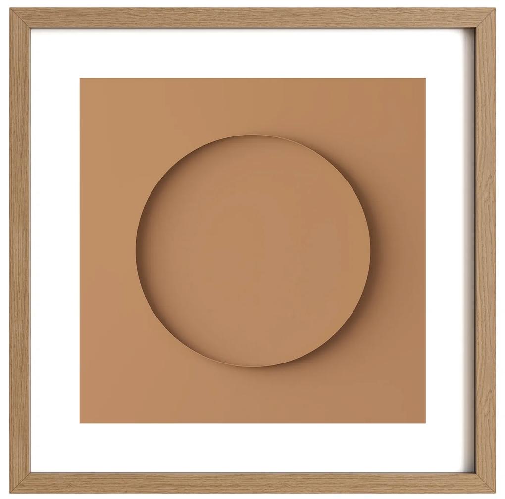 Idealform Poster no. 2 Circle shadow Barva: Terracotta, S textem: S textem