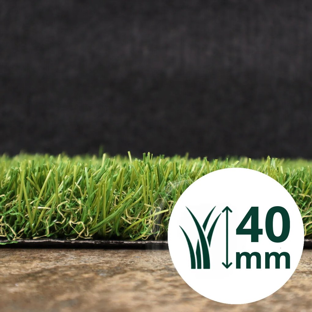 Europe Grass, Umělá tráva Rosalia, vyříznout kruh, šíře 4m, zelená