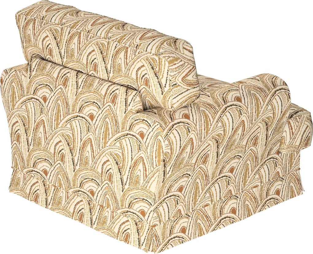 Potah na křeslo IKEA Ekeskog barva béžová látka pletený vzor, vzorované