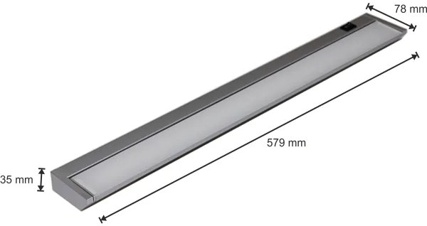 LED Podlinkové svítidlo LED/10W/230V stříbrná