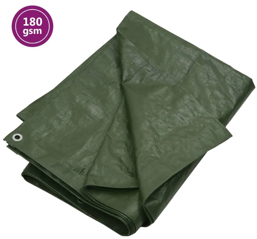 Plachta 180 g/m² 4 x 6 m zelená HDPE 151536