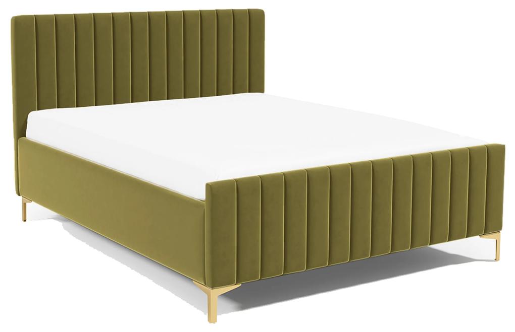 Eka Čalouněná postel SUTRA+ 180x200 cm Barva látky Trinity: (2302) Krémová, Úložný prostor: S dřevěným rámem úložného prostoru