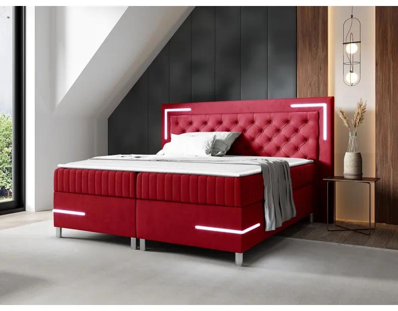 Kontinentální postel Suhak 5 LED, Rozměr postele: 160x200, Barva:: Fresh 01