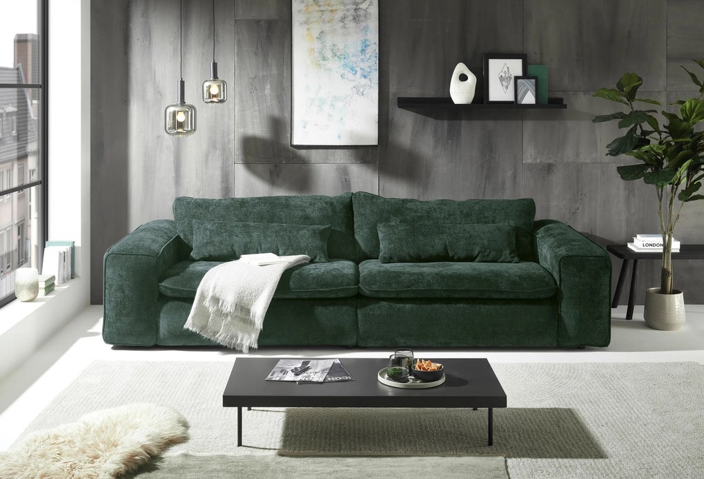XXXLutz POHOVKA BIG SOFA, textil, tmavě zelená Livetastic - Pohovky - 002220057703