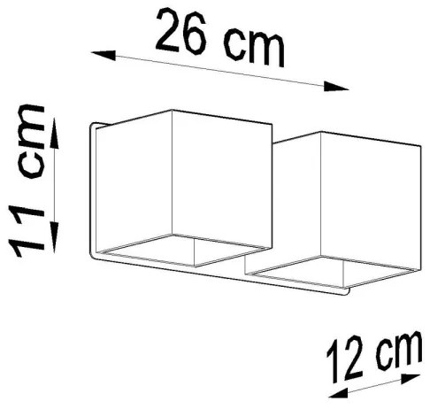 Sollux SL.0657 - Nástěnné svítidlo QUAD 2xG9/40W/230V černá