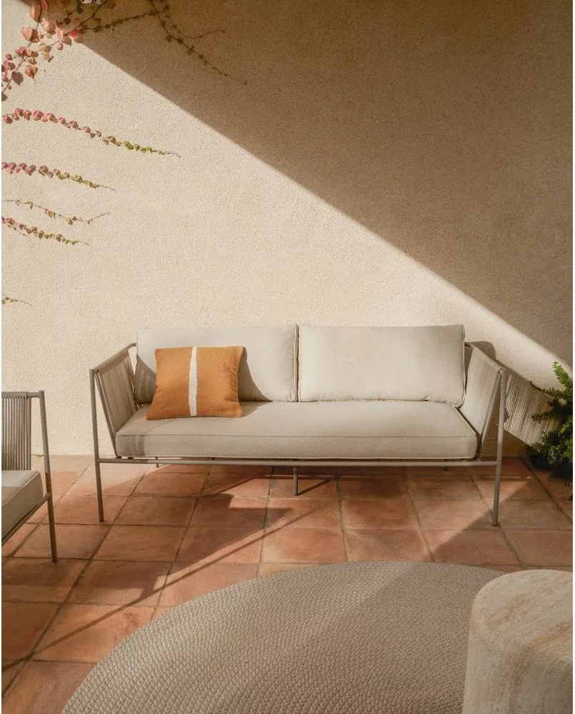 Béžová čalouněná zahradní pohovka Zivia – Kave Home
