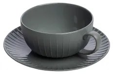 Porcelánový šálek s podšálkem Vintage Grey 250 ml Tranquillo