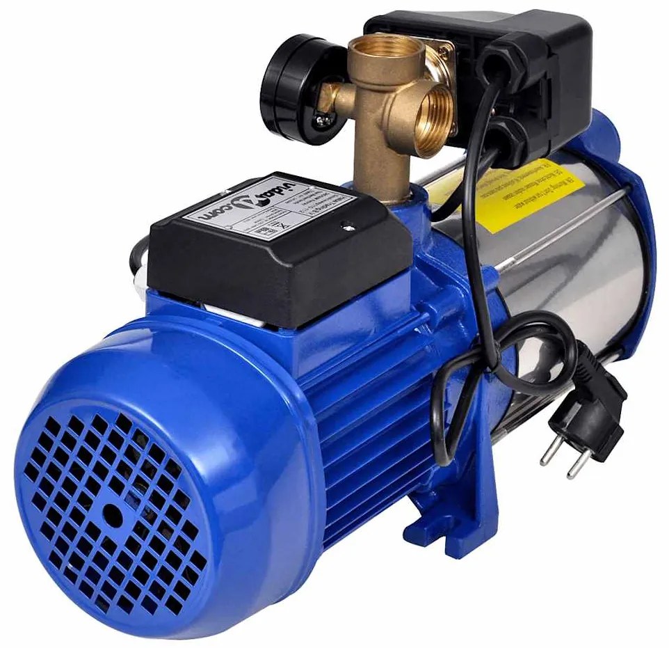 vidaXL Proudové čerpadlo s manometrem 1 300 W 5 100 l/h modré