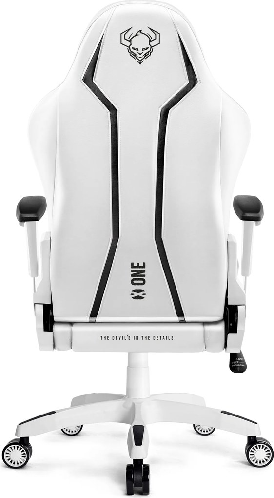 Herní křeslo z eko kůže Normal Size, bílý-černý: Diablo X-One 2.0
