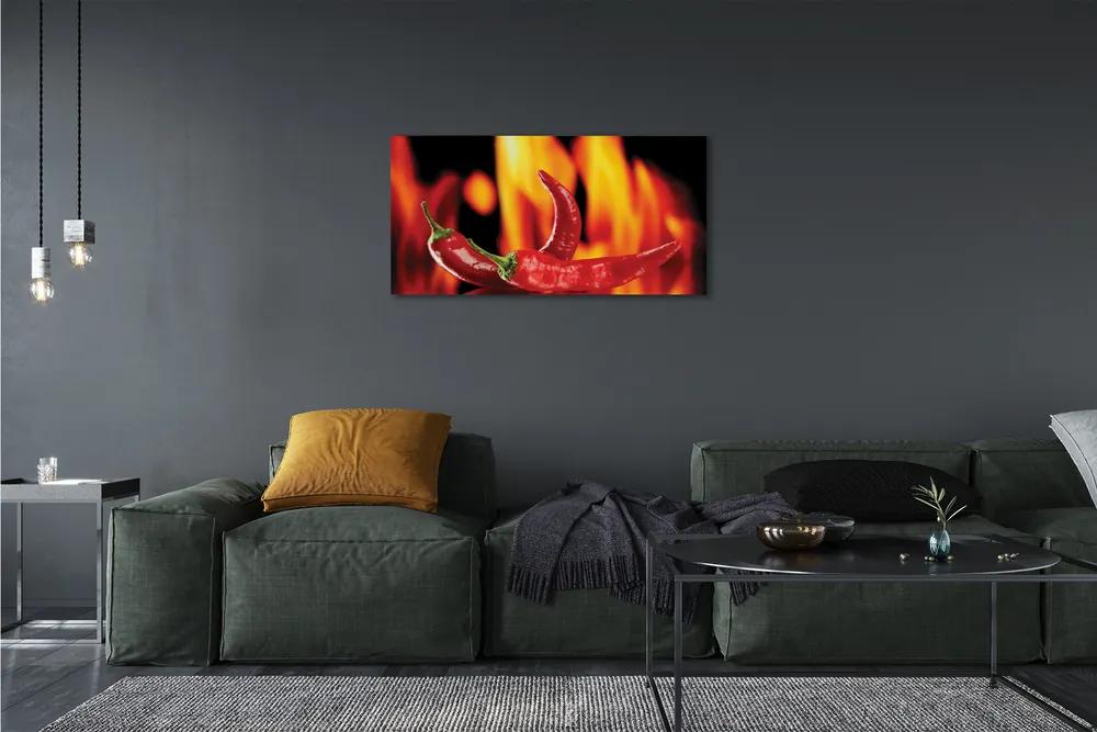 Obrazy na plátně pikantní papričky 100x50 cm