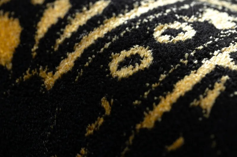 Dywany Łuszczów, AKCE: 200x290 cm Kusový koberec Gloss 408C 86 glamour black/gold, černá, chodba / předsíň