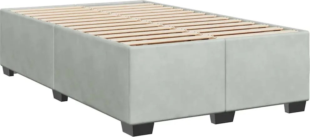Box spring postel s matrací světle šedá 120x190 cm samet 3288558