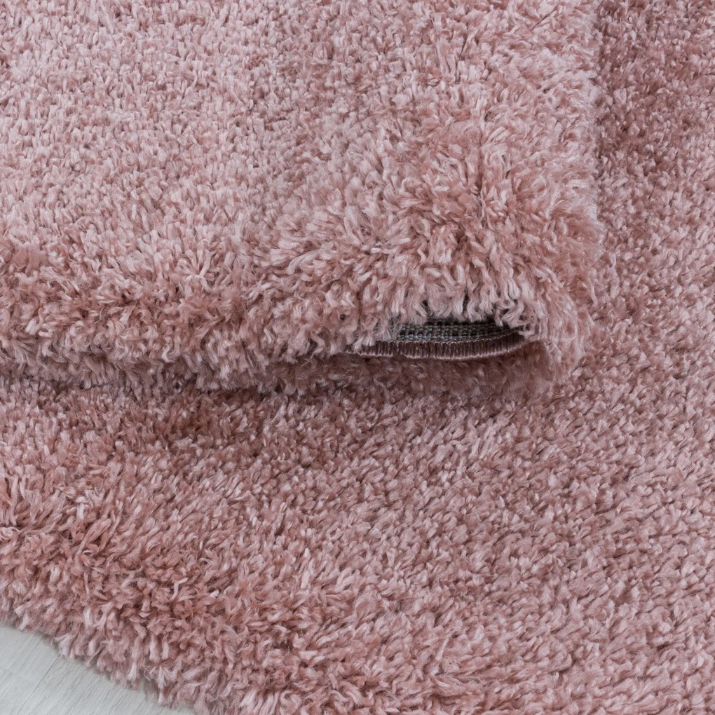 Ayyildiz, Kusový koberec Fluffy Shaggy 3500 rose, 80x250, růžová, ložnice