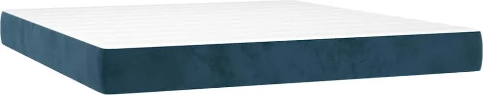 Box spring postel s matrací tmavě modrá 160x200 cm samet 3141495