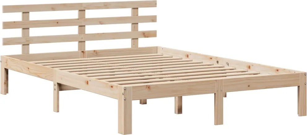 Rám postele s čelem 120 x 200 cm masivní borové dřevo 3306110