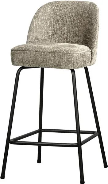 Krémová sametová barová židle (výška sedáku 64 cm) Vogue – WOOOD