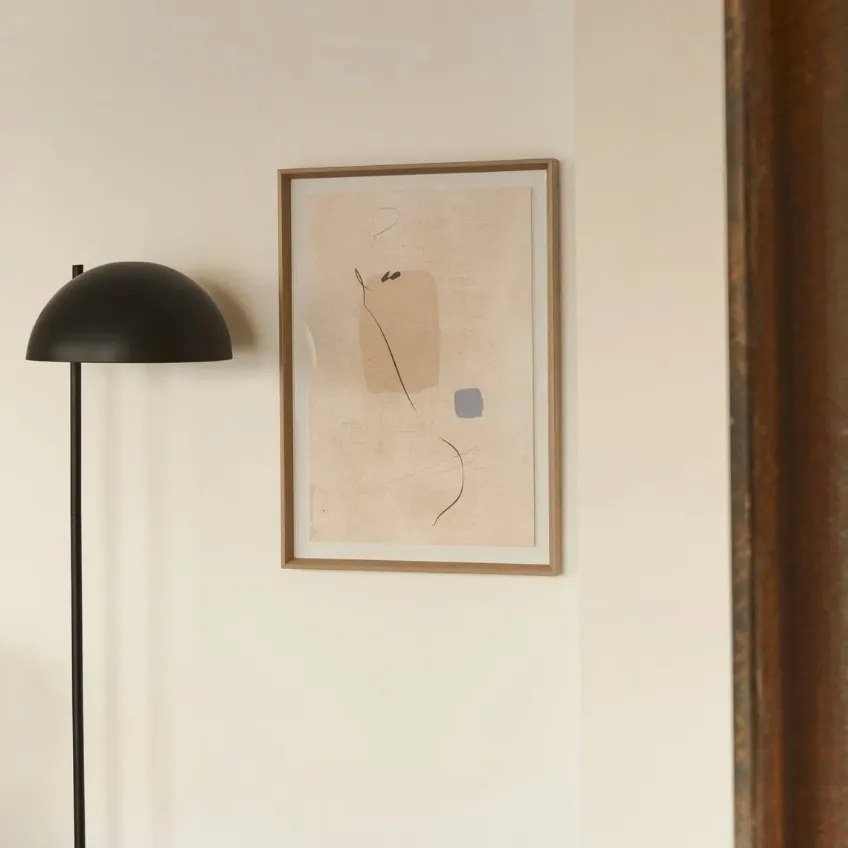 Černá kovová stojací lampa Kave Home Catlar 150 cm