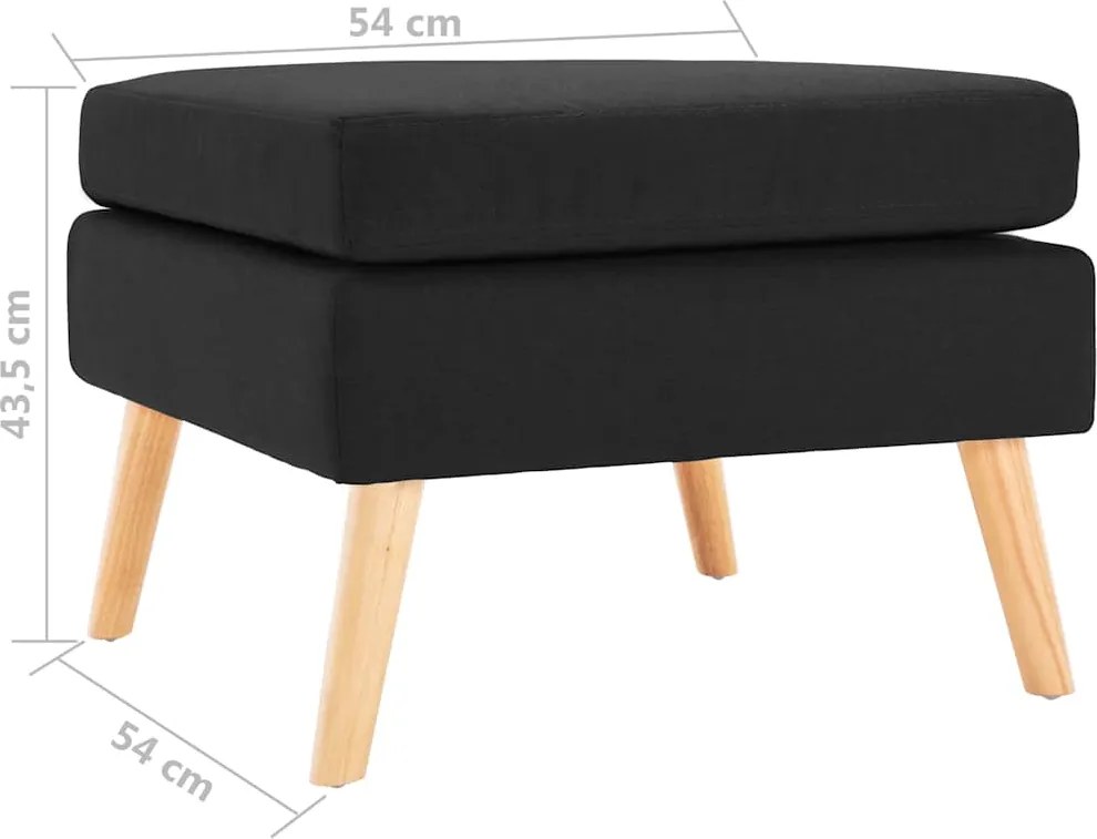 Podnožka černá textil 288742