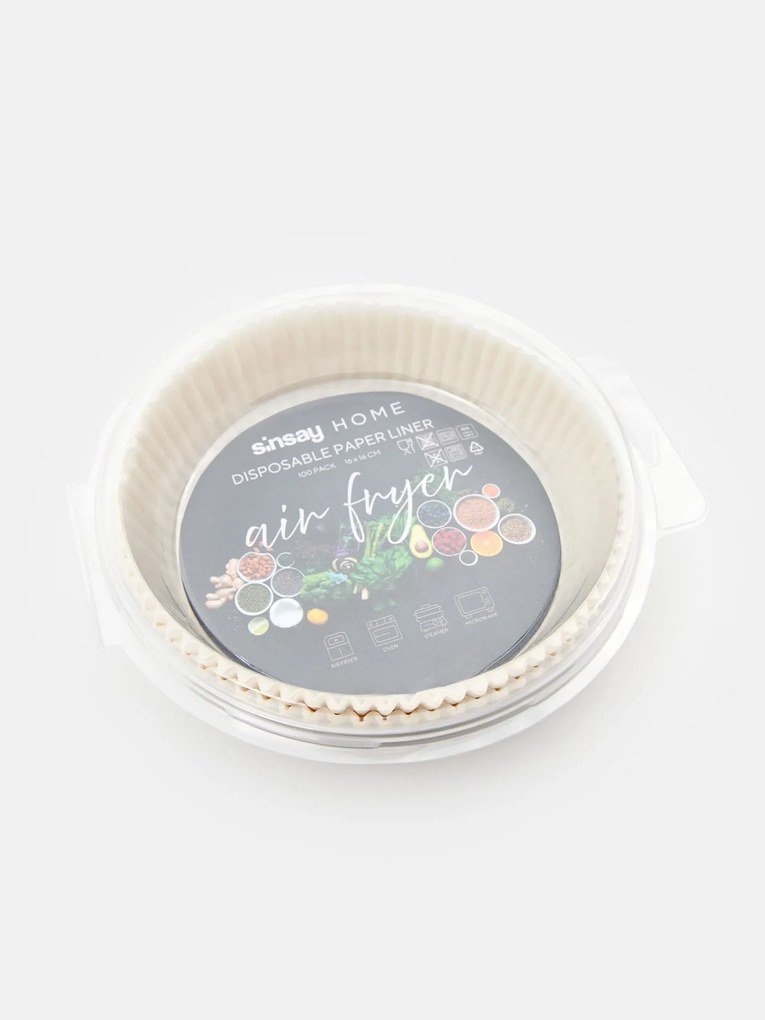 Sinsay - Papírové formy do air fryeru 100 pack - bílá
