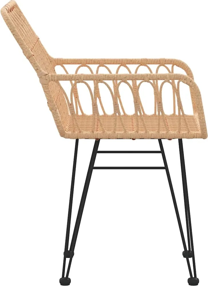 Zahradní židle 2 ks s područkami 56 x 64 x 80 cm PE ratan 319426