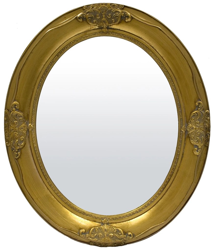 Zlaté oválné zrcadlo 47574