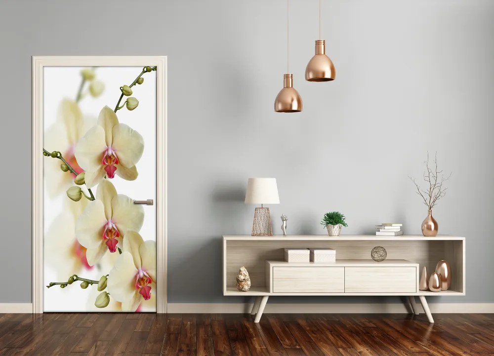 Samolepící fototapeta na dveře Orchidej 95x205 cm