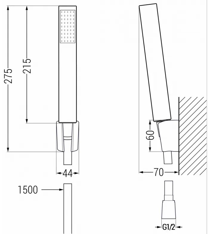 Mexen Libra R77 vanová baterie se sprchovou sadou, Zlatá - 74513R77-50