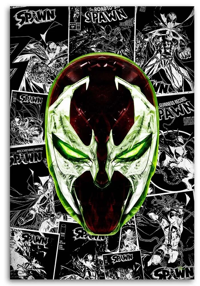 Gario Obraz na plátně Zelená maska - Rubiant Rozměry: 40 x 60 cm