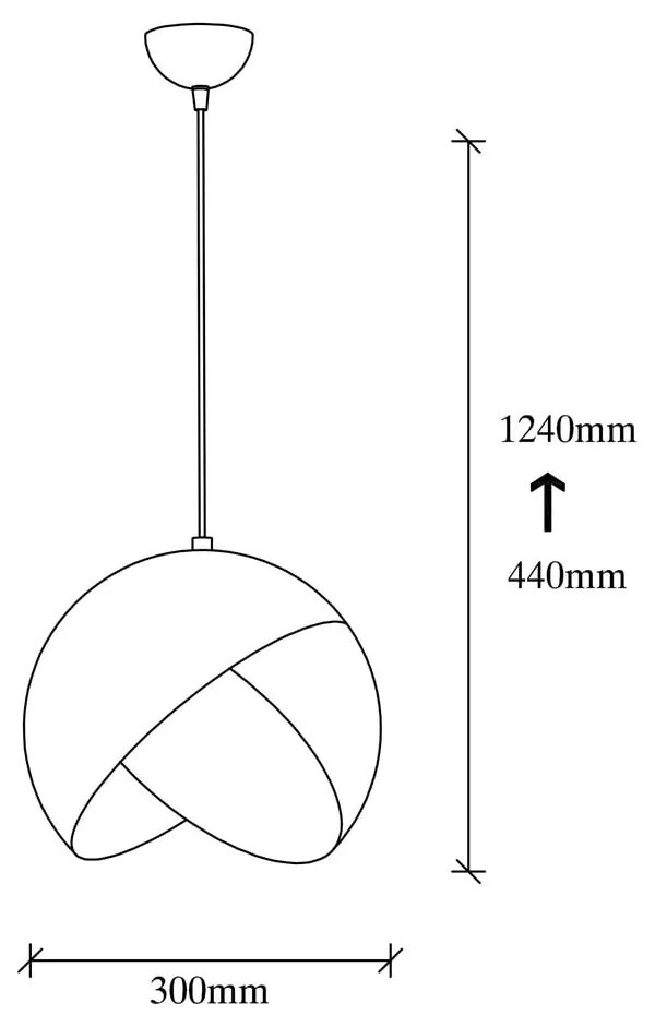 Závěsné svítidlo v černo-bronzové barvě s kovovým stínidlem ø 30 cm Pacman – Opviq lights
