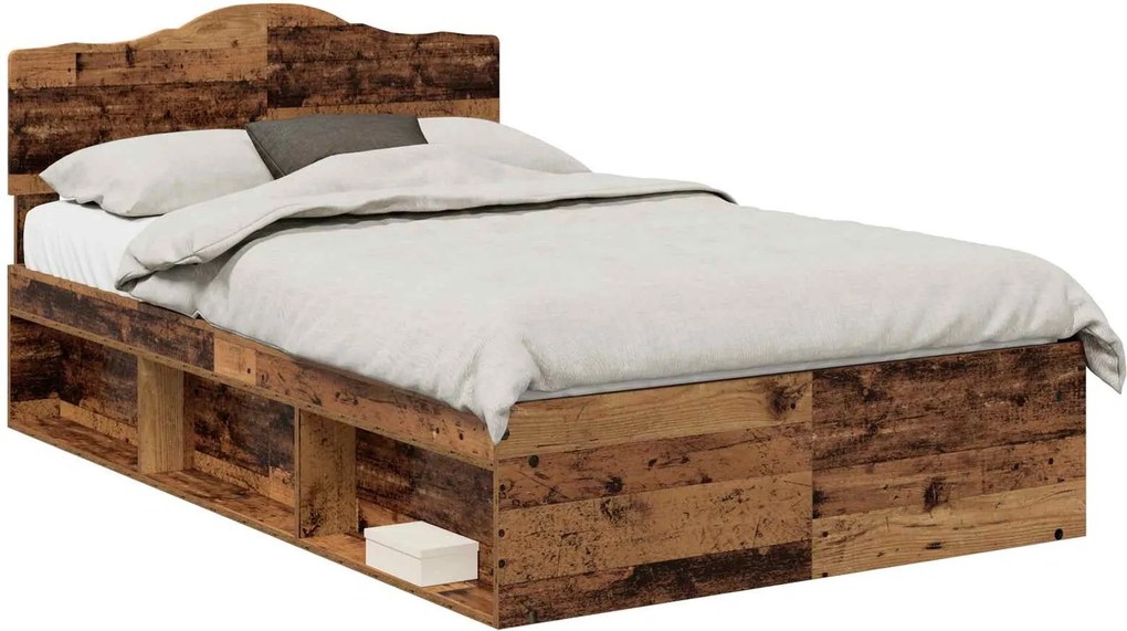 Rám postele Staré dřevo 120 x 200 cm Masivní borové dřevo 3412923