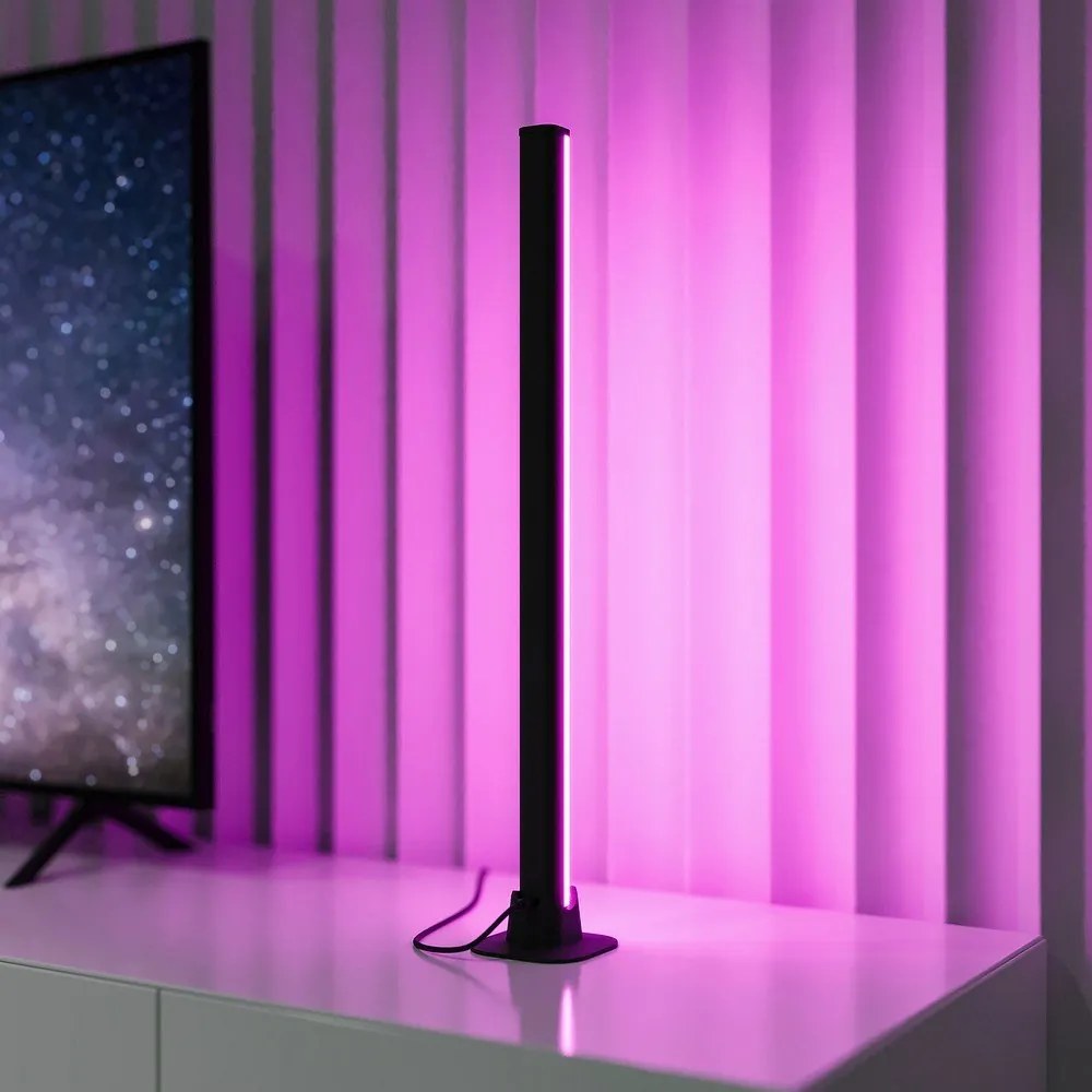 Černá kovová LED stolní lampa (výška 55 cm) Boy – Reality