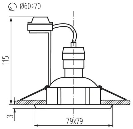 Podhledové svítidlo Kanlux TESON AL-DSL50 hliník GU10 07373