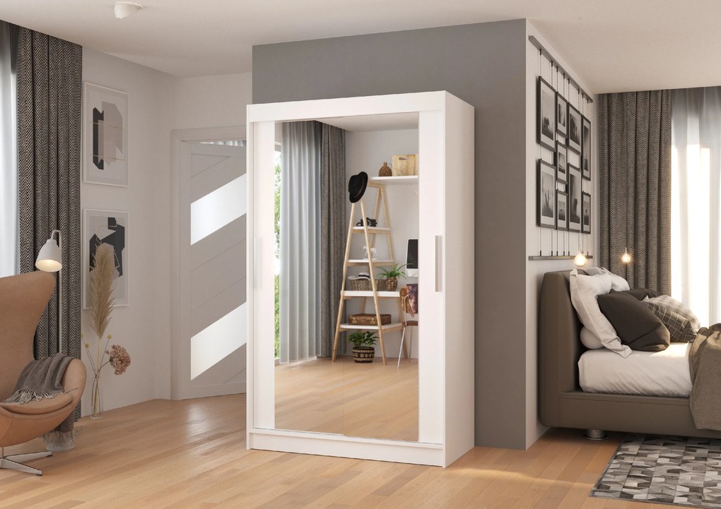 ADRK Furniture Skříň posuvná se zrcadlem TIBAGO 120 ADRK-SW-TIB-W-120