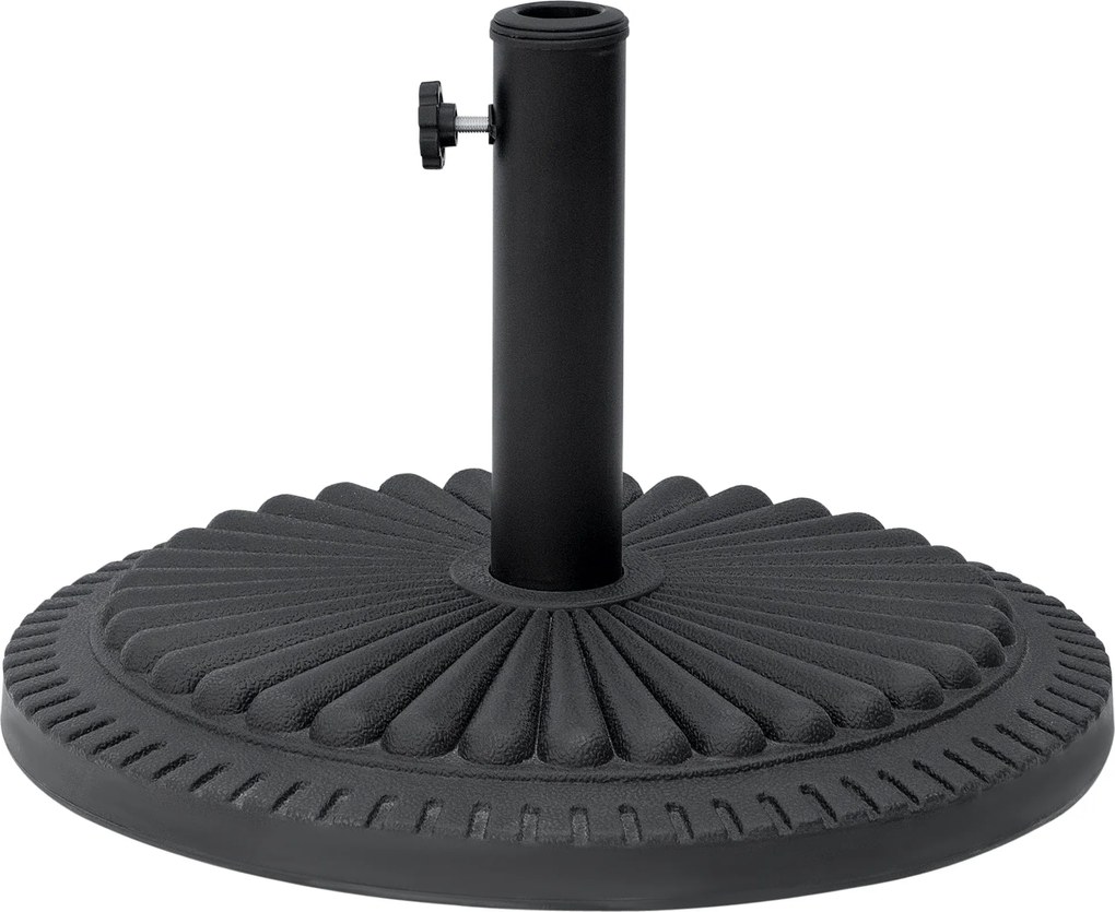 Základna pro slunečník Outsunny 14 kg, kulatá, držák slunečníku, váha pro slunečník s průměrem pólů 35-48 mm, pro balkon, terasu, zahradu, černá | Aos
