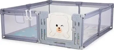 CHIPOLINO Dětská ohrádka s dveřmi Amico Grey
