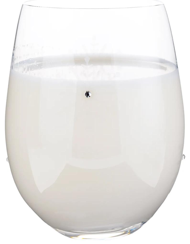 TEMPO-KONDELA SNOWFLAKE STRIK, sklenice, set 4 ks, s krystaly, 530 ml