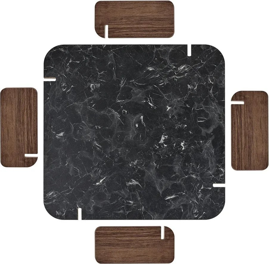 Černý konferenční stolek 90x90 cm Marais – Nordure