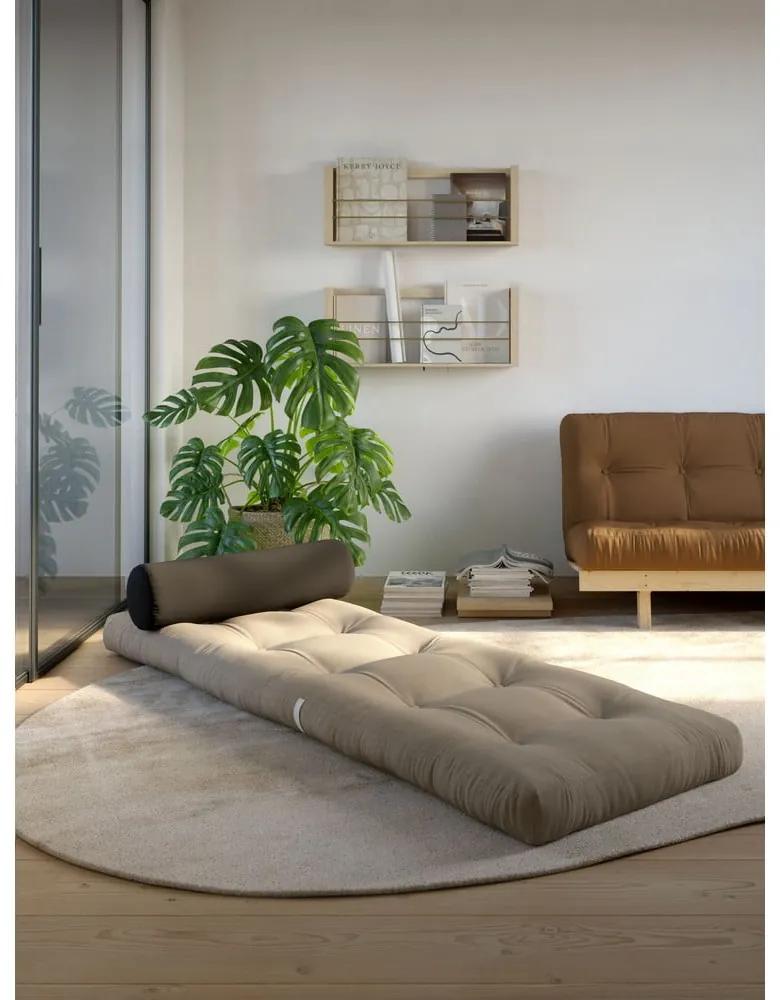 Šedohnědá futonová matrace 70x200 cm Wrap Mocca/Dark Grey – Karup Design