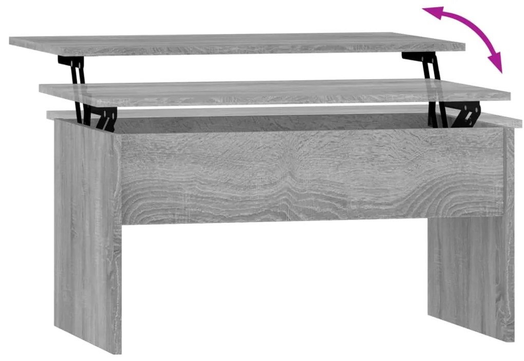 Konferenční stolek šedý sonoma 80x50,5x41,5 cm kompozitní dřevo - Default Title