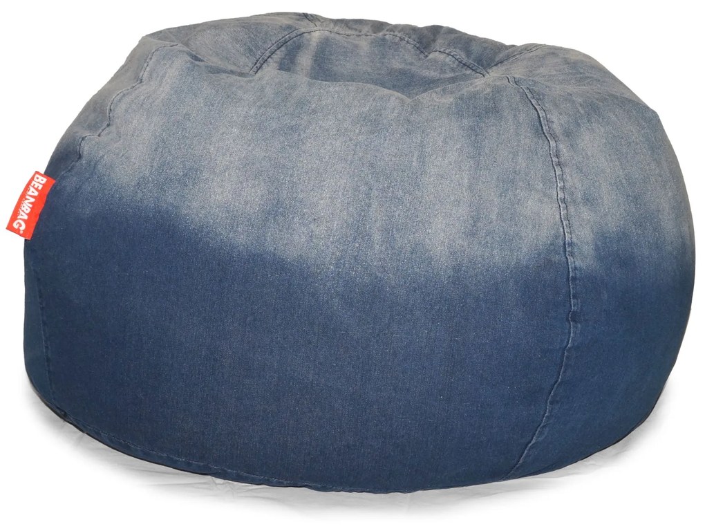 Beanbag Sedací vak Jeans Round blue