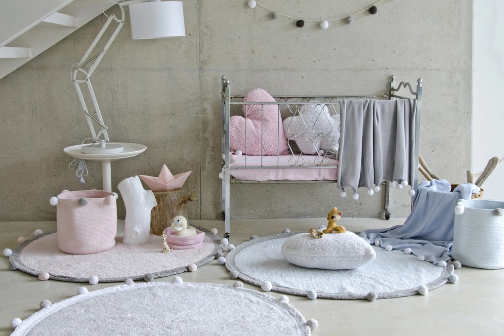 Lorena Canals, Pro zvířata: Pratelný koberec Bubbly Soft Pink kruh, 120x120 (průměr) kruh, růžová, ložnice