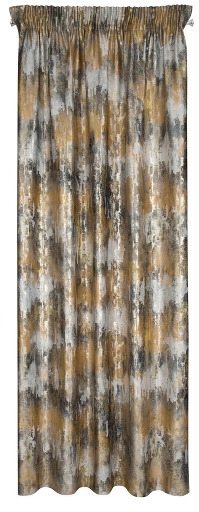 ZATEMŇOVACÍ ZÁVĚS NA PÁSCE ESTER 140X270 CM VZOROVANÁ
