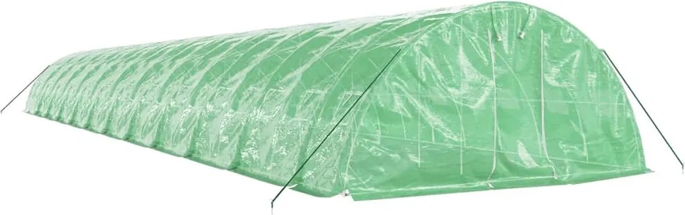 Skleník s ocelovým rámem zelený 120 m² 24 x 5 x 2,3 m 3188093