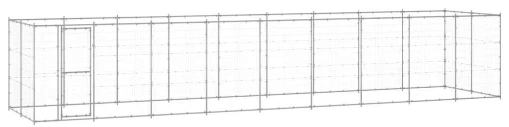 Venkovní psí kotec pozinkovaná ocel 21,78 m²