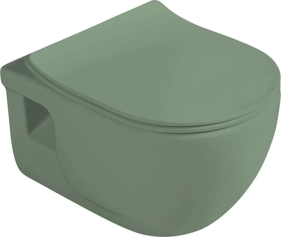 Sapho Sapho, BRILLA WC sedátko, SLIM, Soft Close, zelená mat, 100787-128